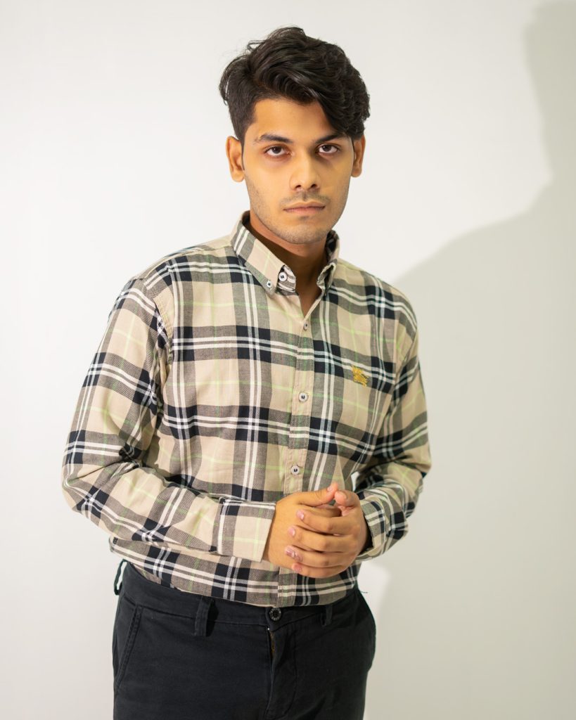 Beige Black Check shirt - Fashion at your Fingertips!