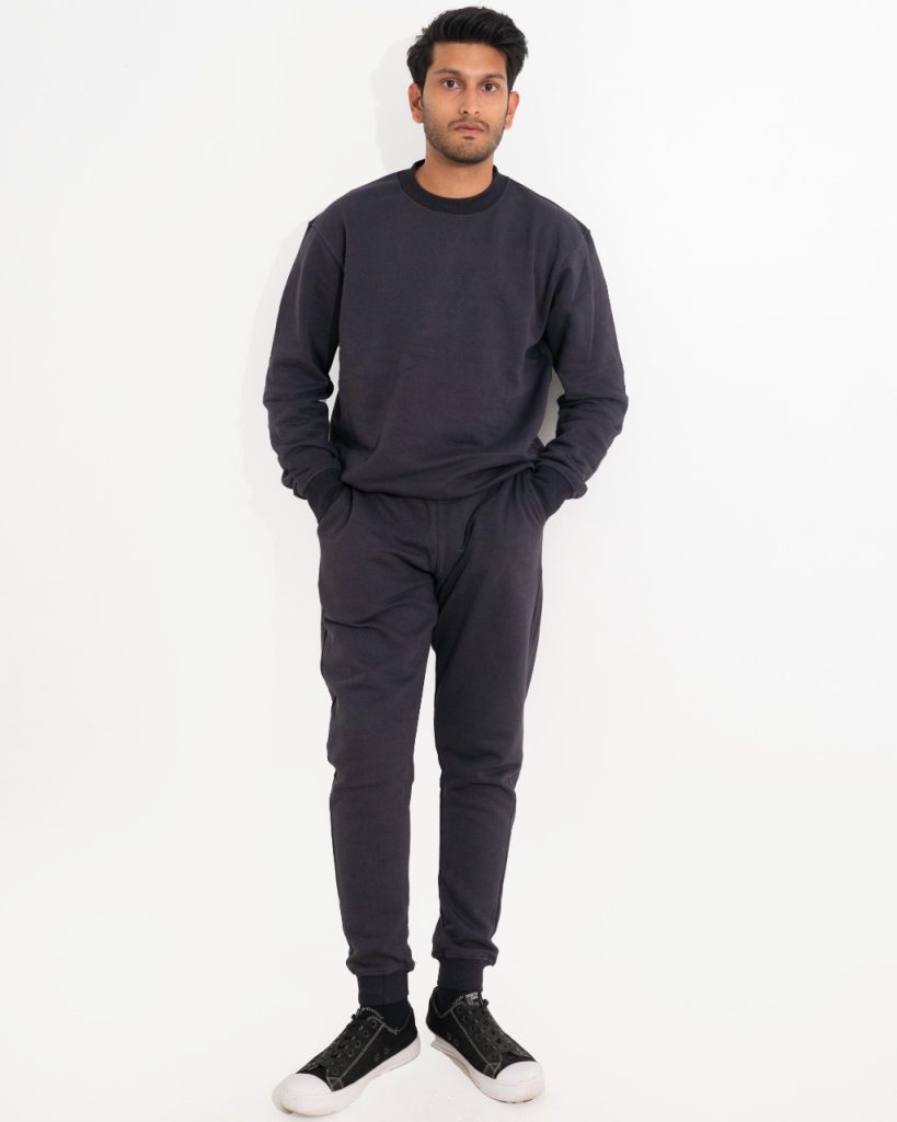 Charcoal Black Sweat-set - Fashion at your Fingertips!