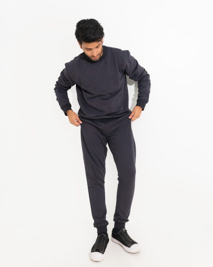 Charcoal Black Sweat-set - Fashion at your Fingertips!