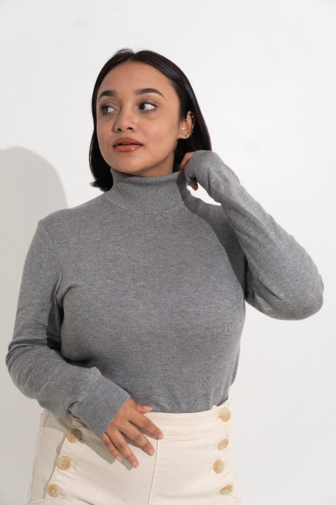 Grey Knit Turtle neck - Fashion at your Fingertips!